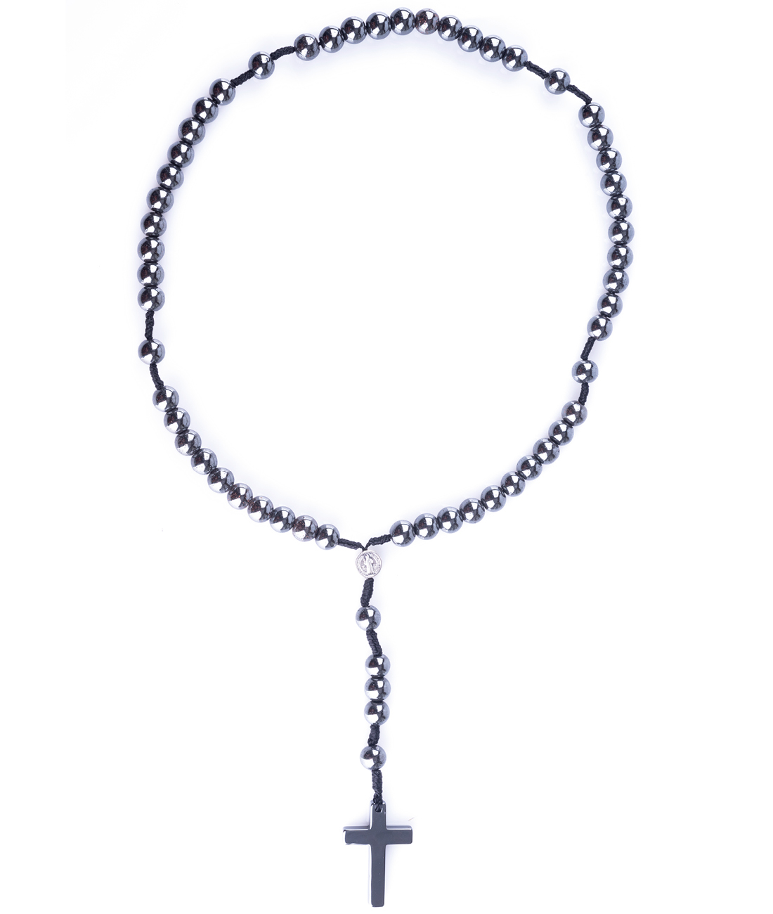 Růženec hematit + kříž hematit | Církev.cz E-shop