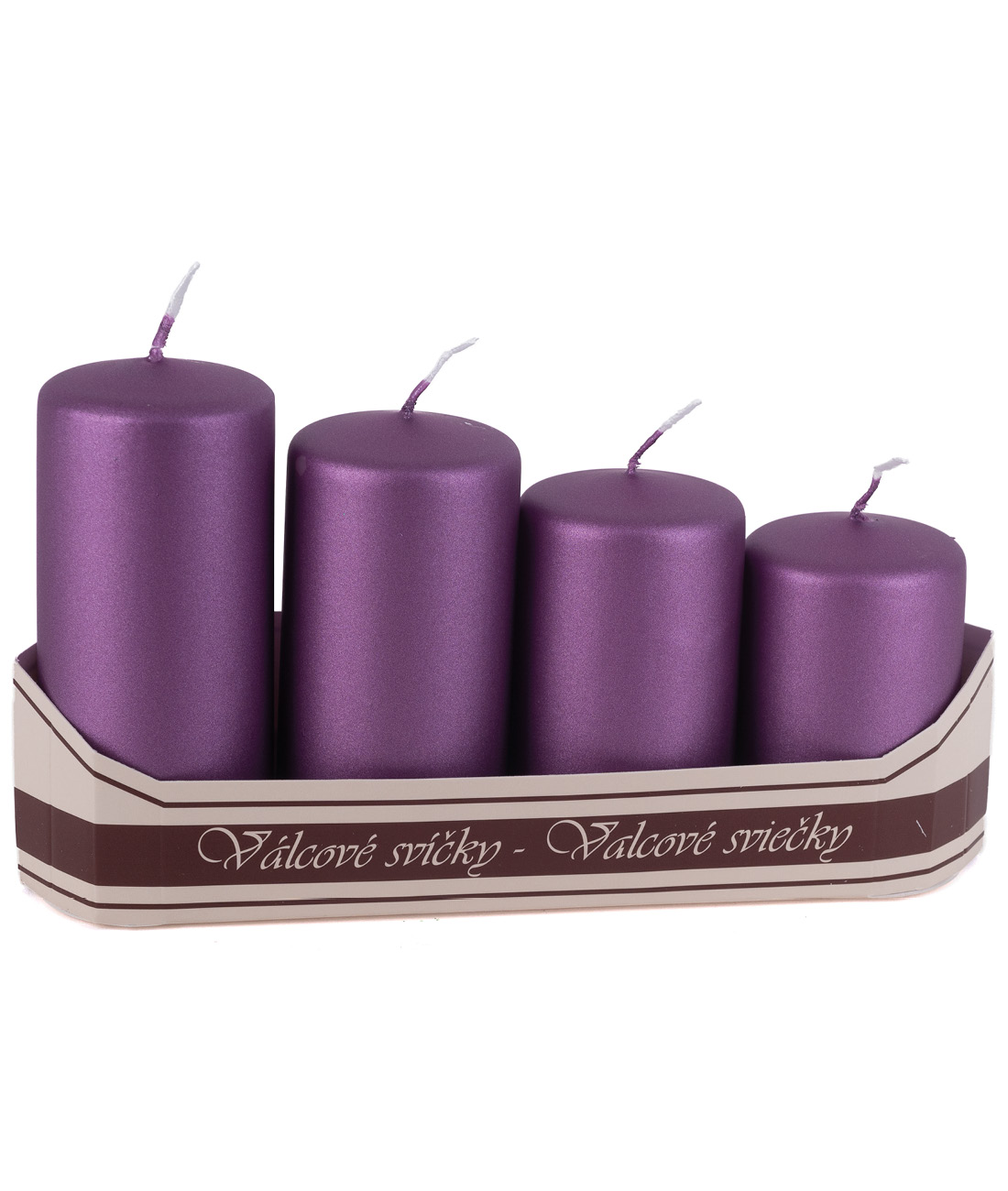 Adventní svíčky, metal violet pyramida | Církev.cz E-shop